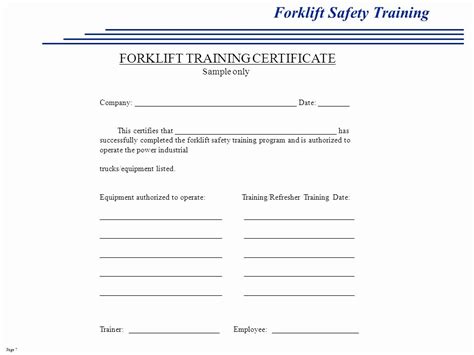 Certified Operator Card Template