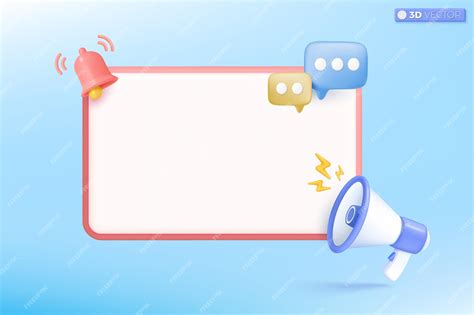 3d 메가폰 스피커 아이콘 상징 알림 벨 음성 버블 스피커 할인 프로모션을 발표 할인 가격을 판매 개념 3d 터 고립 일러스트레이션 만화 패스텔 미니멀 스타일 프리미엄 벡터