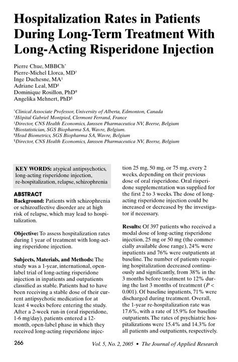 Pdf Hospitalization Rates In Patients During Long Term Treatment With