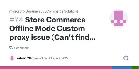 store commerce offline mode custom proxy issue can t find manager