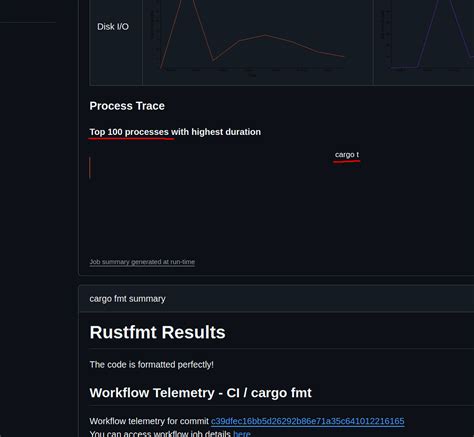 how to set up a single ci telemetry for both `cargo fmt` and `cargo t` help the rust