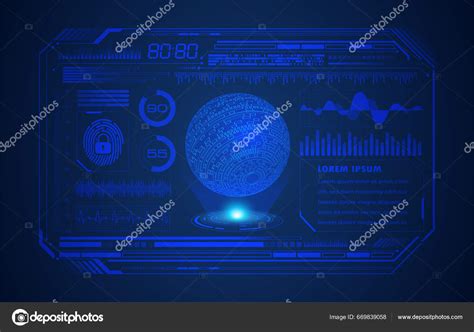 Futuristic Hud User Interface Vector Illustration Hud Interface Virtual