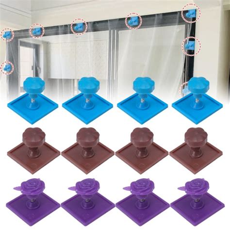 14pcspack Strong Self Adhesive Mosquito Proof Curtain Screen Door Sticky Buckle Screen Window