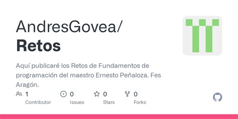 Github Andresgovearetos Aquí Publicaré Los Retos De Fundamentos De Programación Del Maestro