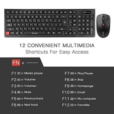 Wireless Keyboard And Mouse Combo ，dpi 1600 2 4ghz Wireless Connection Long Battery Life