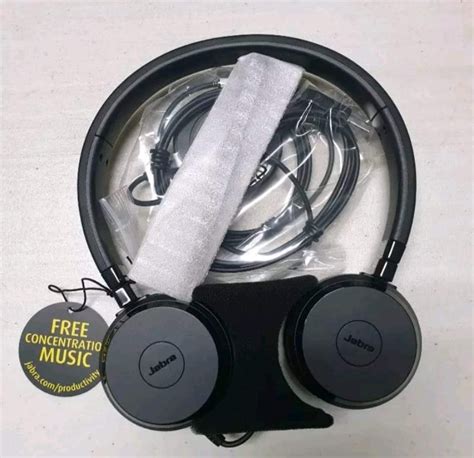 Jabra Evolve Ii Ms Stereo Wired Headset Music Headphones W Pouch Audio Headphones