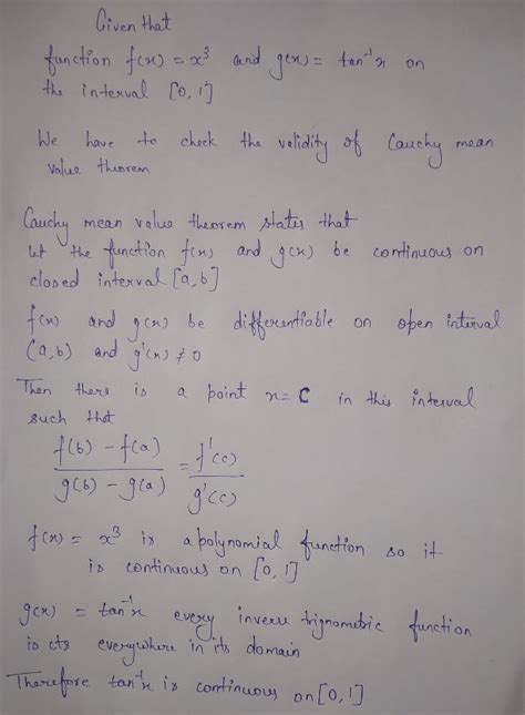 Answered Check The Validity Of Cauchys Mean Bartleby