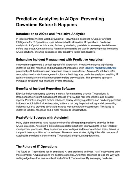 Ppt Predictive Analytics In Aiops Powerpoint Presentation Free