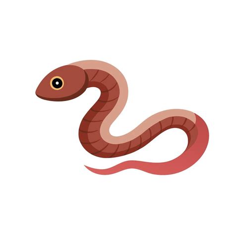 Hookworm Animal Isolated Flat Illustration On White Background 52250117