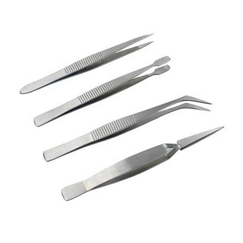 스테인레스 스틸 핀셋 세트 정밀 다기능 전자 산업용 핀셋 청소 그립 Diy 수리 도구 4 개 Aliexpress