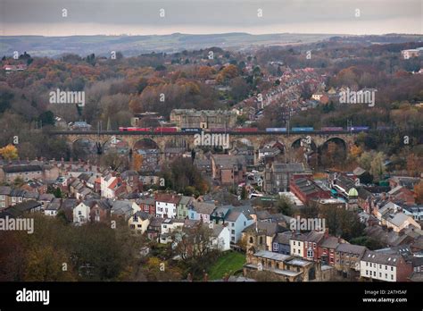 Db Cargo Class 66 Locomotive 66101 Crossing Durham Viaduct East Coast