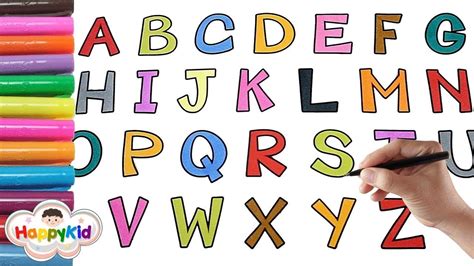 تلوين الحروف الانجليزية بالالوان الرائعة الحروف الانجليزية كاملة