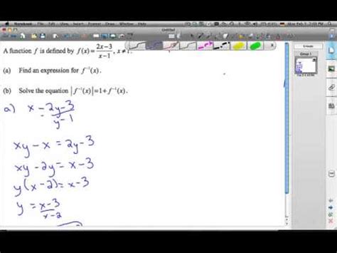 Inverse Rational Function And Absolute Value YouTube