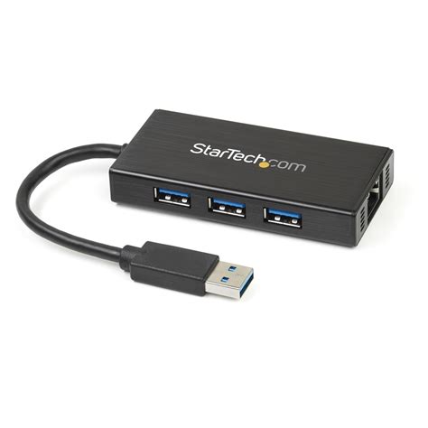 Startech St3300gu3b 3 Port Portable Usb3 0 Hub Plus Ethernet Cackle