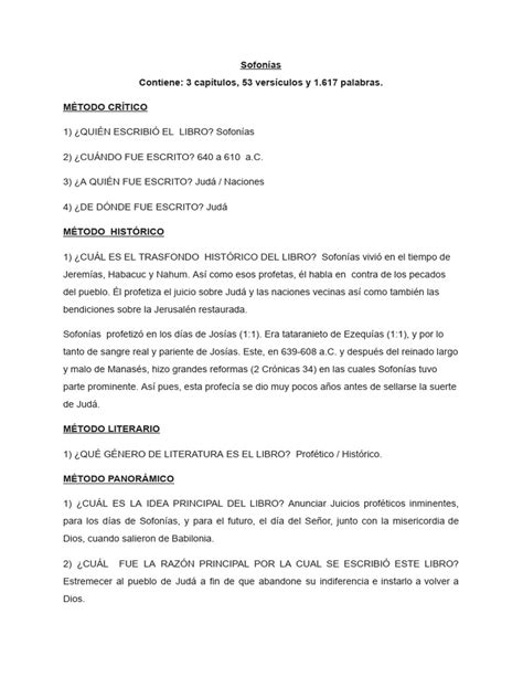 Sofonias Resumen Pdf