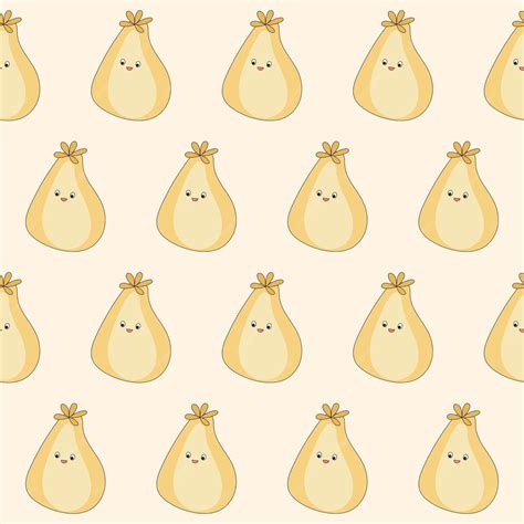 Premium Vector Seamless Cute Kawaii Fruit Character Textile Fabric