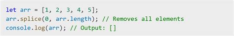 javascript clear array best methods for resetting arrays