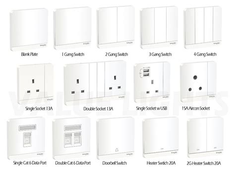 Schneider Avataron Antibacterial White Switch Socket Anti Bacteria Tv