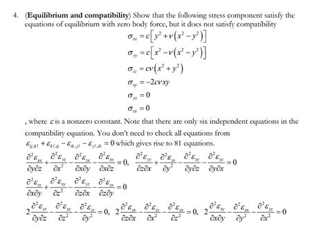 solved equilibrium and compatibility show that the
