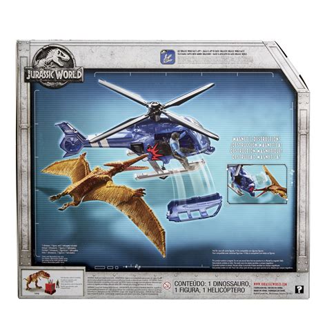 Jurassic World Pack De Dinosaurio Helicóptero