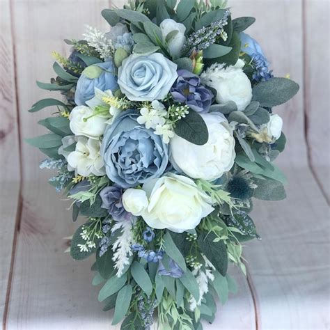 Dusty Blue Bouquet Etsy