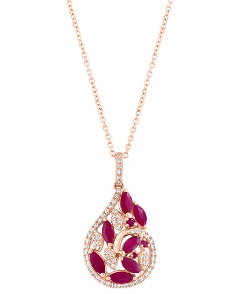 Effy Collection Effy Ruby 1 18 Ct Tw And Diamond 14 Ct Tw