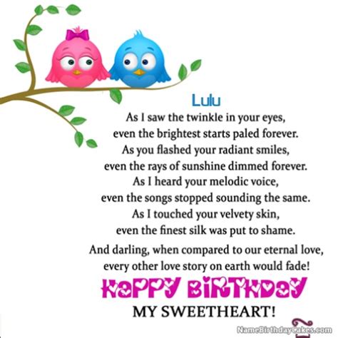 Happy Birthday Lulu Cakes Cards Wishes