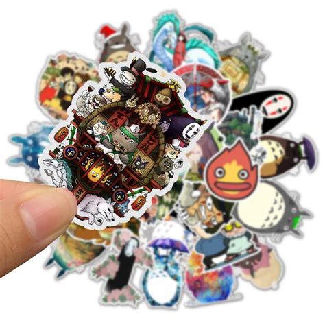 50 шт наклейка S Хаяо Миядзаки аниме стикер Мой сосед Тоторо Унесенные призраками для