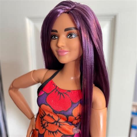 Spellbound Purple Nylon Doll Hair For Rerooting Custom Fashion Dolls