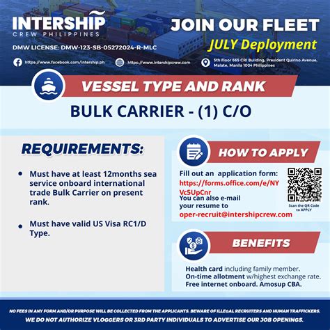 Intership Crew Philippines Intership Crew Philippines
