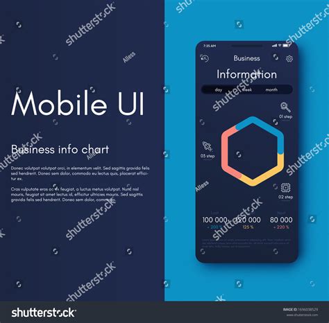 Mobile Application Infographic Interface Ui Design стоковая векторная