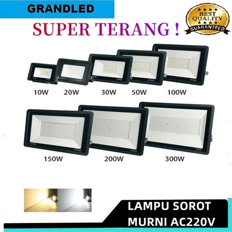 Lampu Led Sorot Tembak Flood Light Sorot V W W W W W W W Putih Dan