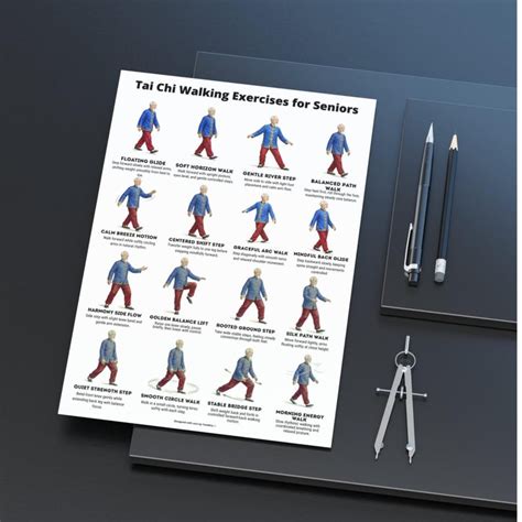 Tai Chi Walking Exercises For Seniors Printable Pdf Gentle Balance And