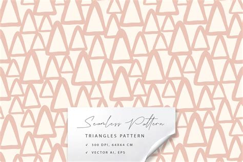 Triangles Pattern Digital Seamless Pattern Design Etsy