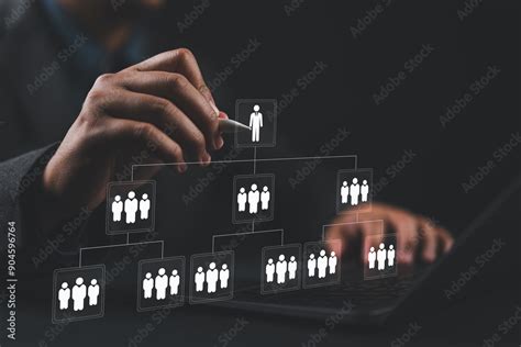 Business Workflow Process Management Concept Workflow Automation System With Data Diagram Of