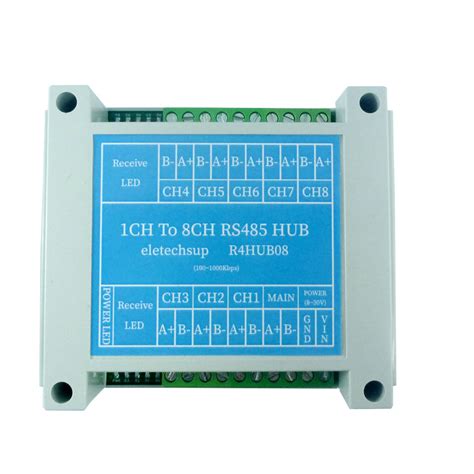 r4hub08 1xrs485 to 8xrs485 1 8 port industrial gateway serial server