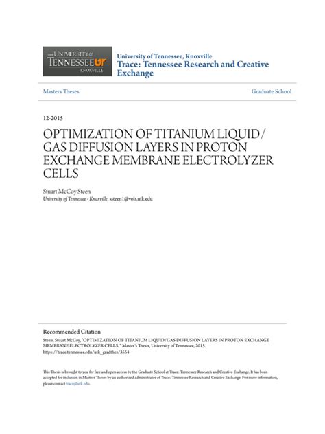 Optimization Of Titanium Liquid Gas Diffusion Layers In Proton Ex Pdf Corrosion Physical