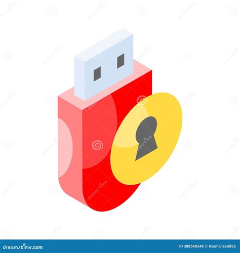 Keyhole With Usb Showing Concept Icon Of Secure Usb Modern Style