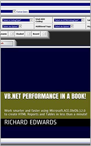 Vbnet Performance In A Book Work Smarter And Faster Using Microsoftaceoledb12