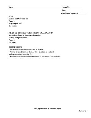 This Paper Consists Of Three Sections A B And C Doc Template PdfFiller