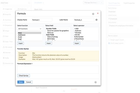 creating forms zoho people