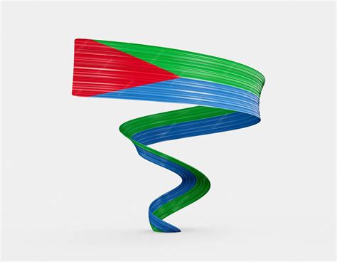 Premium Photo 3d Flag Of Eritrea 3d Shiny Waving Flag Ribbon Isolated On White Background 3d