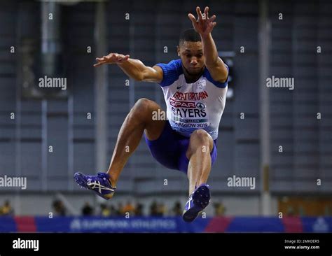 Feron Sayers Of Britain Makes An Attempt In The Mens Long Jump