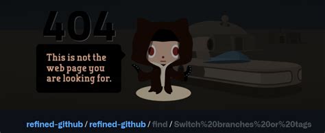 `switch branches or tags` string is used instead of the main branch