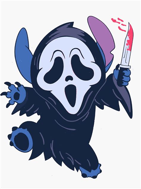 Scream Ghostface Cute Sticker For Sale By Clothingtx Redbubble