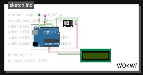 Rotary Encoder Modif Wokwi Esp32 Stm32 Arduino Simulator