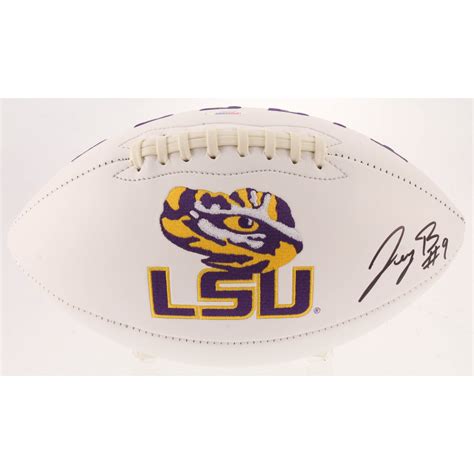 Joe Burrow Signed Lsu Tigers Logo Football Psa Coa Pristine Auction