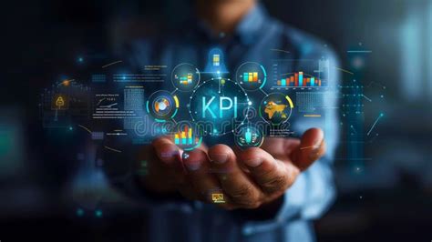 Person Holding Holographic Display Of KPI Data And Charts Stock Image Image Of Analytics