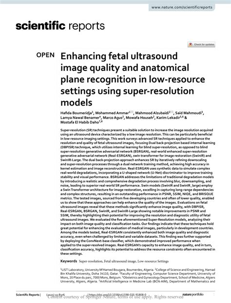 Pdf Enhancing Fetal Ultrasound Image Quality And Anatomical Plane