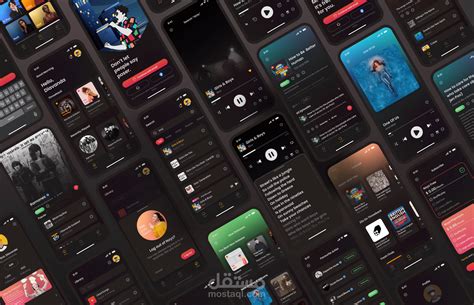 تصميم واجهة مستخدم لتطبيق أغاني و موسيقى Ui Ux مستقل